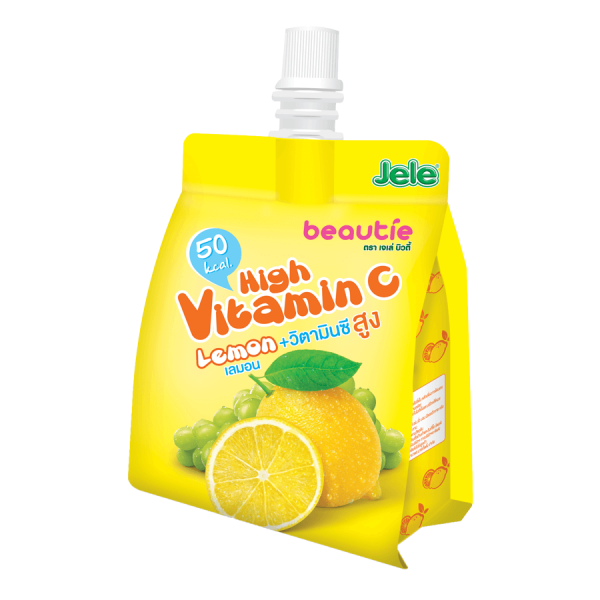 Köp Jele Beautie Gele Vitamin Fruktjuice Citron 150g hos Coopers Candy