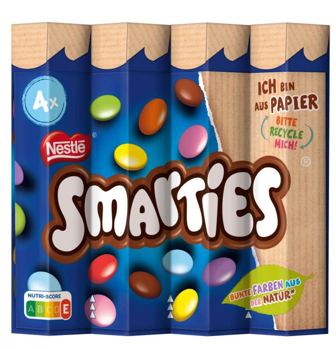 Köp Smarties 4-Pack 136g hos Coopers Candy