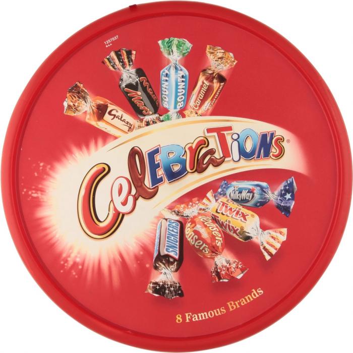 Köp Mars Celebrations Tub 600g hos Coopers Candy