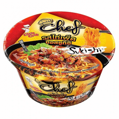 Köp Little Cook Instant Noodles Spicy Chicken Bowl 78g hos Coopers Candy