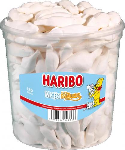 Köp Haribo White Mice 1.05kg hos Coopers Candy