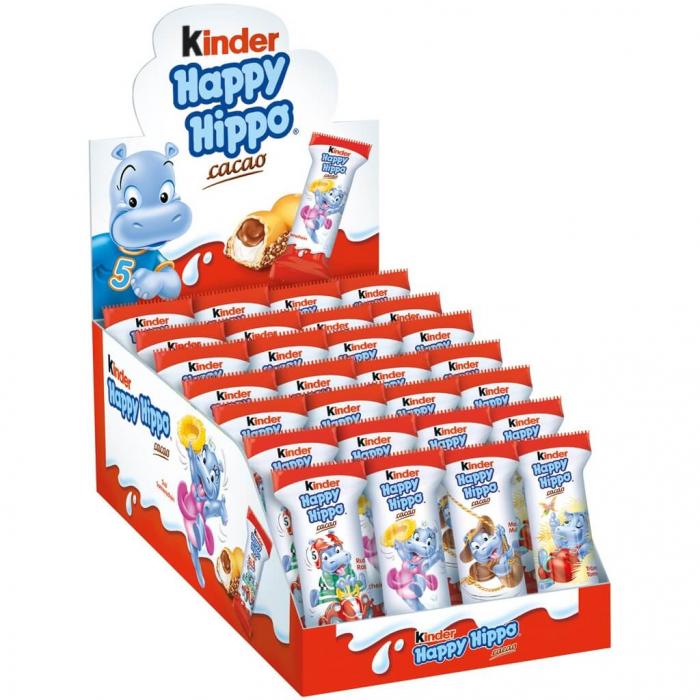 Köp Kinder Happy Hippo 21g x 28st (hel låda) hos Coopers Candy