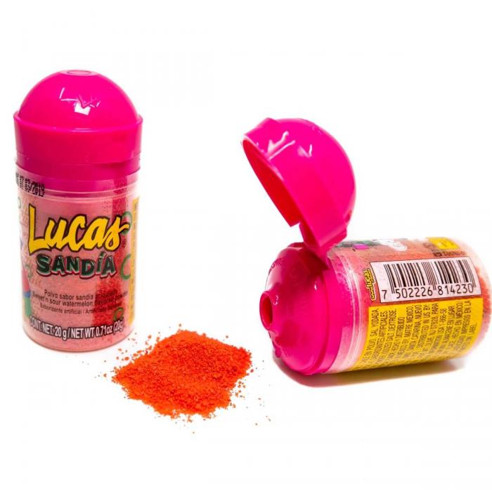 Köp Lucas Sandia Watermelon Powder 20g (BF: 2023-06-02) hos Coopers Candy