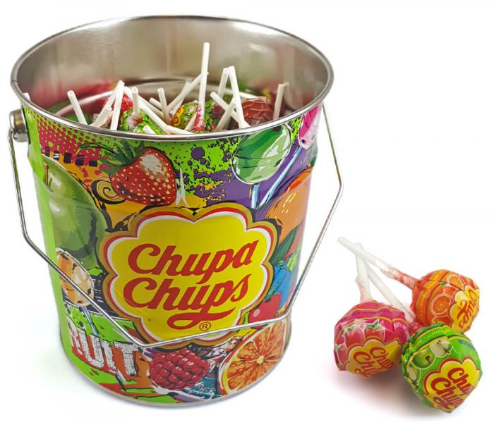 Köp Chupa Chups Fruit Klubbor Hink 150st hos Coopers Candy