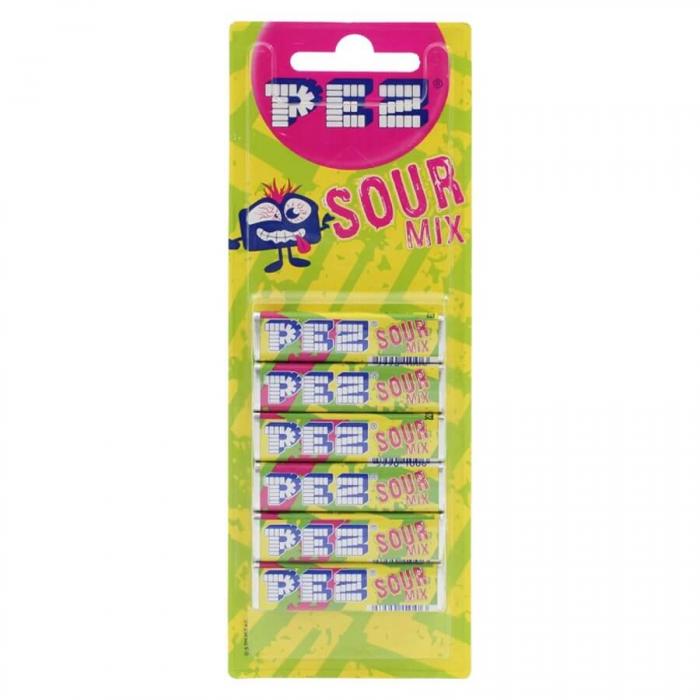 Köp PEZ Refill Sour 6-pack 51g hos Coopers Candy