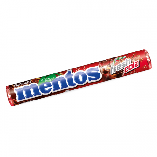 Köp Mentos Rulle Fresh Cola 37.5g hos Coopers Candy