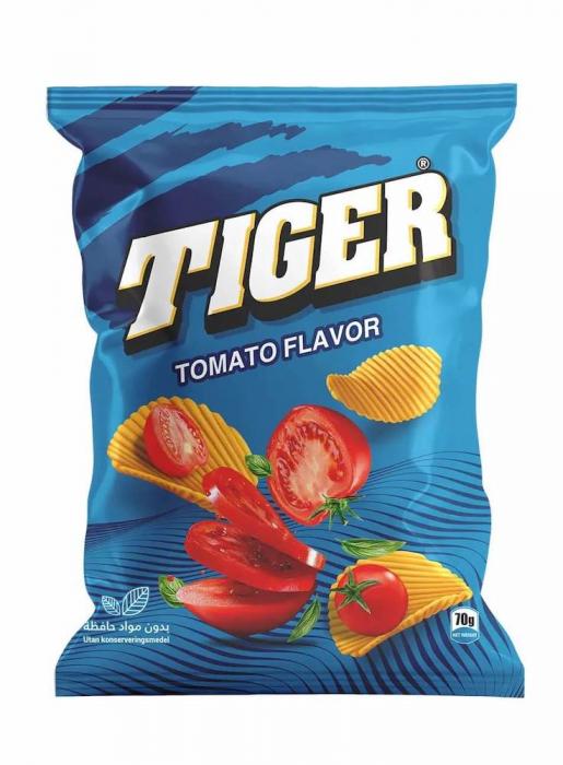 Köp Tiger Chips Tomat 70g hos Coopers Candy