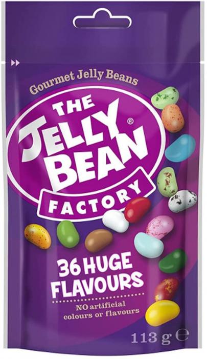 Köp Jelly Bean Factory 36 huge flavours 113g hos Coopers Candy