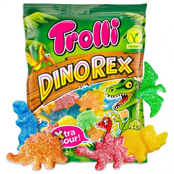 Köp Trolli Dino Rex Xtra Sour 100g hos Coopers Candy