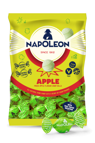 Köp Napoleon Kanonkulor Äpple 1kg hos Coopers Candy