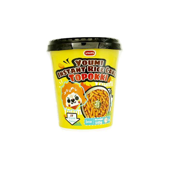Köp Youmi Rice Cake Topokki Cup Original 145g hos Coopers Candy
