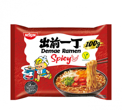 Köp Nissin Demae Ramen Spicy 100g hos Coopers Candy