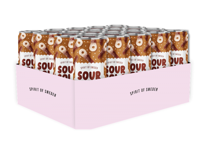 Köp Spirit Of Sweden - Sour Cola Soda 330ml x 24st hos Coopers Candy