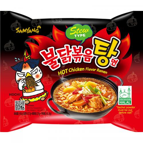 Köp Samyang Hot Chicken Ramen Stew 140g hos Coopers Candy