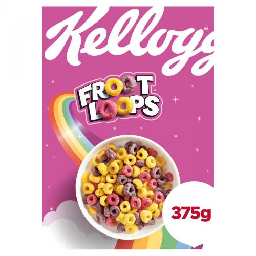 Köp Kelloggs Froot Loops (UK) 375g hos Coopers Candy