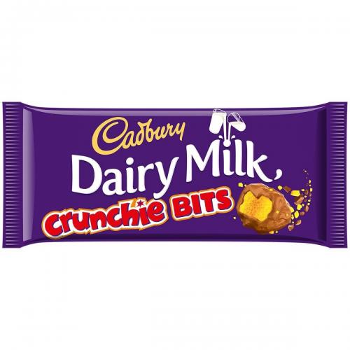 Köp Cadbury Dairy Milk With Crunchie Bits 180g hos Coopers Candy