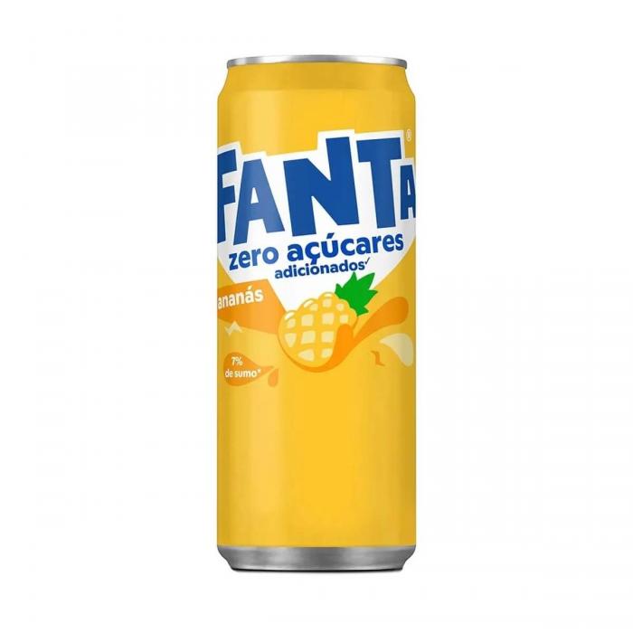 Köp Fanta Ananas Zero 33cl hos Coopers Candy