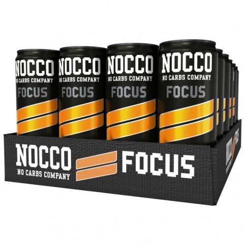 Köp NOCCO Focus - Black Orange 33cl x 24st (helt flak) hos Coopers Candy