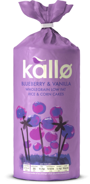 Köp Kallo Rice & Corn Cakes Blueberry & Vanilla 131g hos Coopers Candy Köp Kallo Rice & Corn Cakes Blueberry & Vanilla 131g hos Coopers Candy