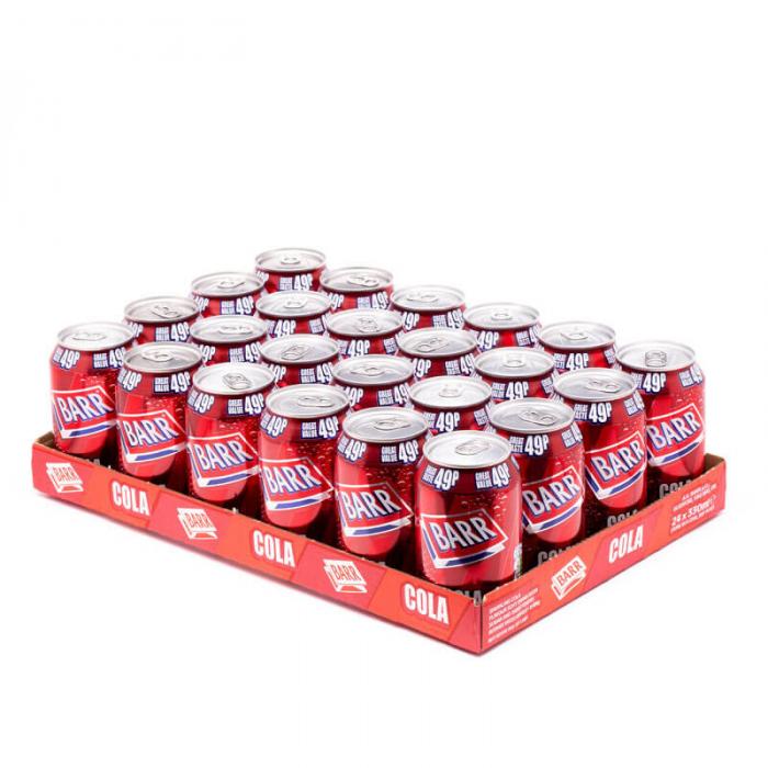 Köp Barr Cola 33cl x 24st (helt flak) hos Coopers Candy