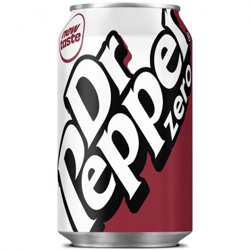 Köp Dr Pepper Zero 330ml x 24st hos Coopers Candy