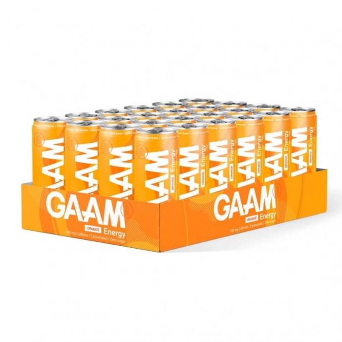 Köp GAAM Energy - Orange 33cl x 24st (helt flak) hos Coopers Candy