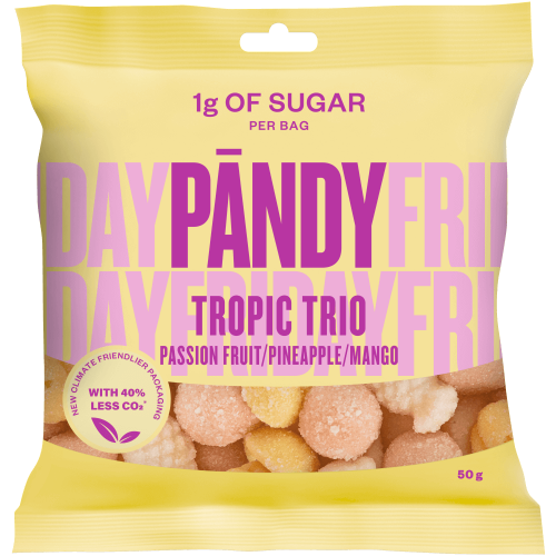 Köp Pandy Candy Tropic Trio 50g hos Coopers Candy