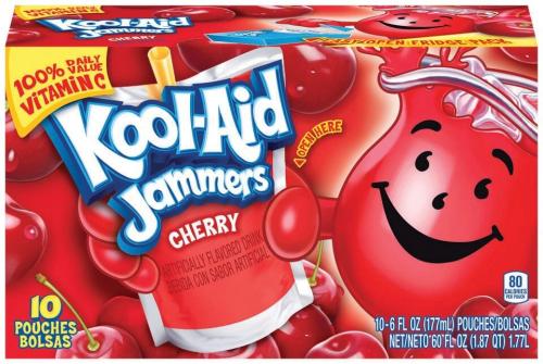 Köp Kool-Aid Jammers - Cherry 10-pack hos Coopers Candy