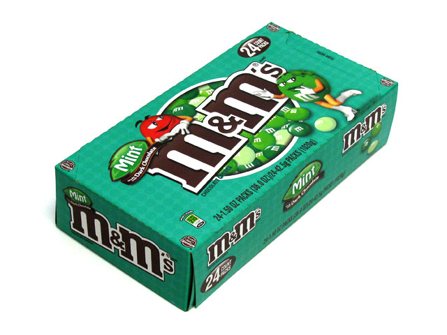 Köp M&Ms Mint Dark Chocolate - 24 st hos Coopers Candy