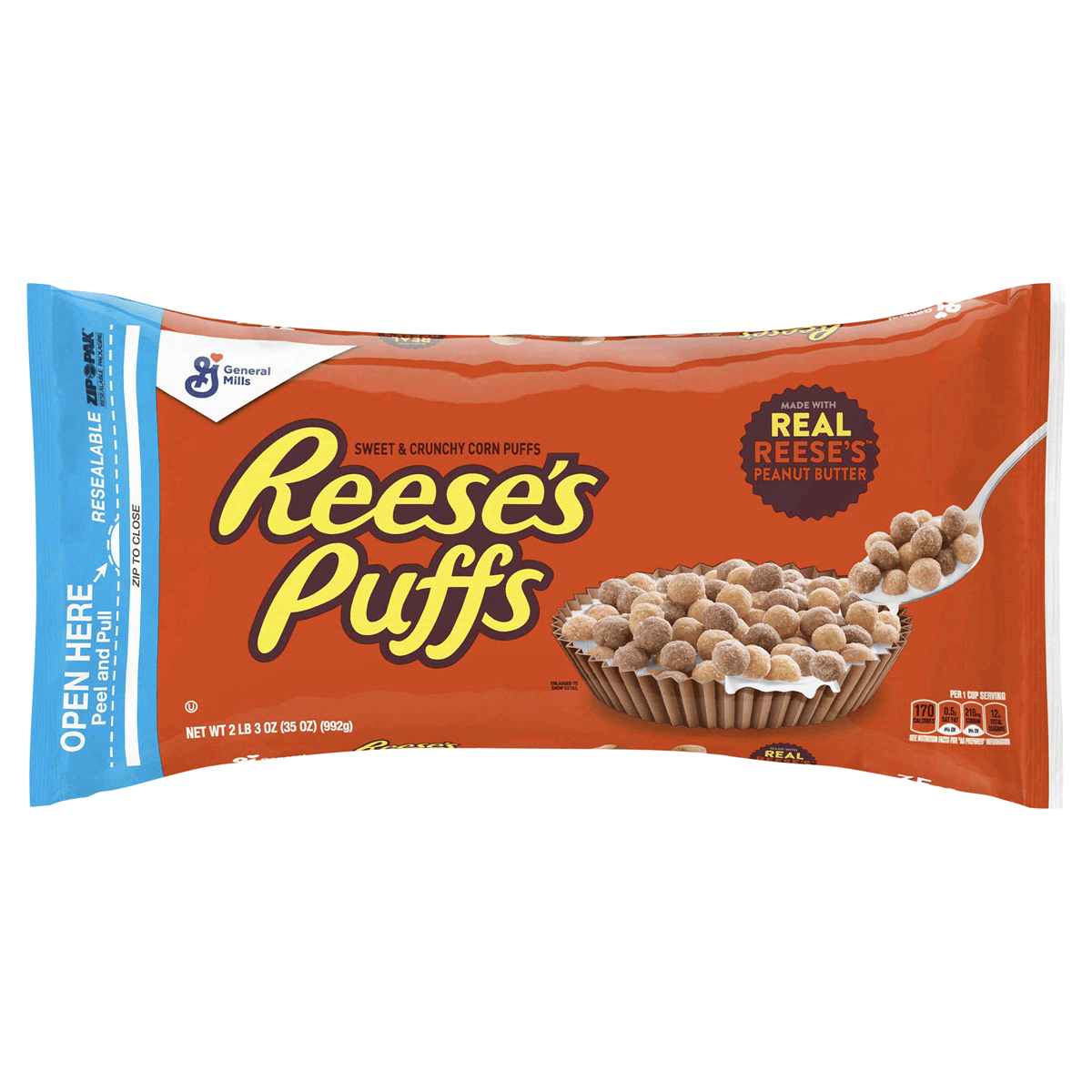 Reeses Puffs Cereal Bag 992g - present/presenttips