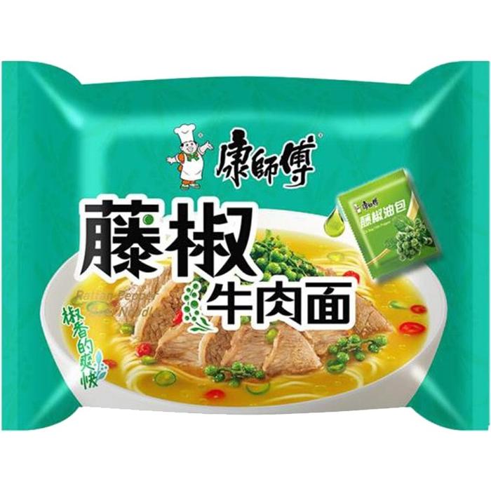 Kang Shi Fu Instant Noodles Biff Sichuan Peppar 145g - present/presenttips