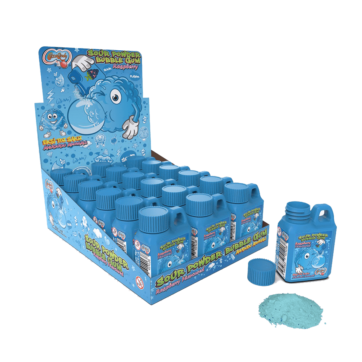Coco Candy Sour Bubble Gum powder Blue 50g - present/presenttips